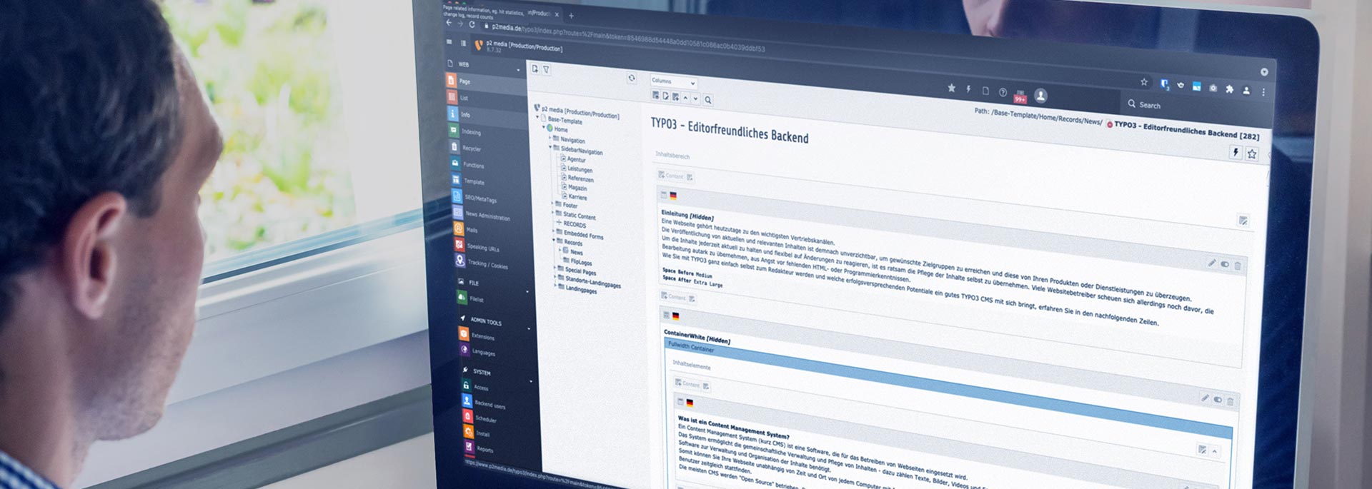 TYPO3 - Editorfreundliches Backend - p2 media